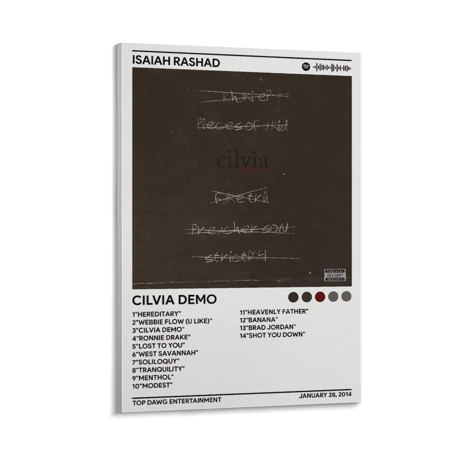Isaiah Rashad - Cilvia Demo Album Cover Canvas Poster Print Music ...