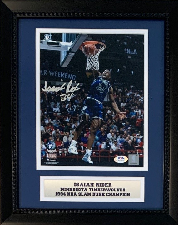 Isaiah Rider JR Autographed Minnesota 1994 Slam Dunk Champion Signed ...