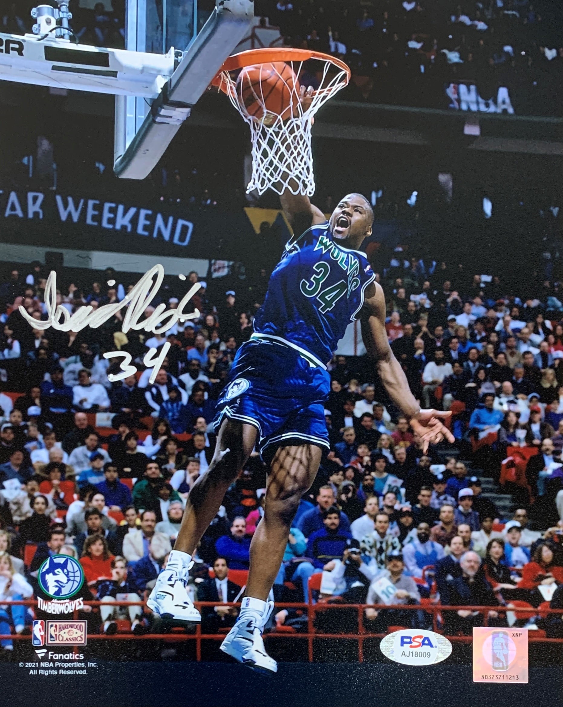 Isaiah Rider JR Autographed Minnesota 1994 Slam Dunk Champion Signed 8x10 Basketball Photo PSA ...