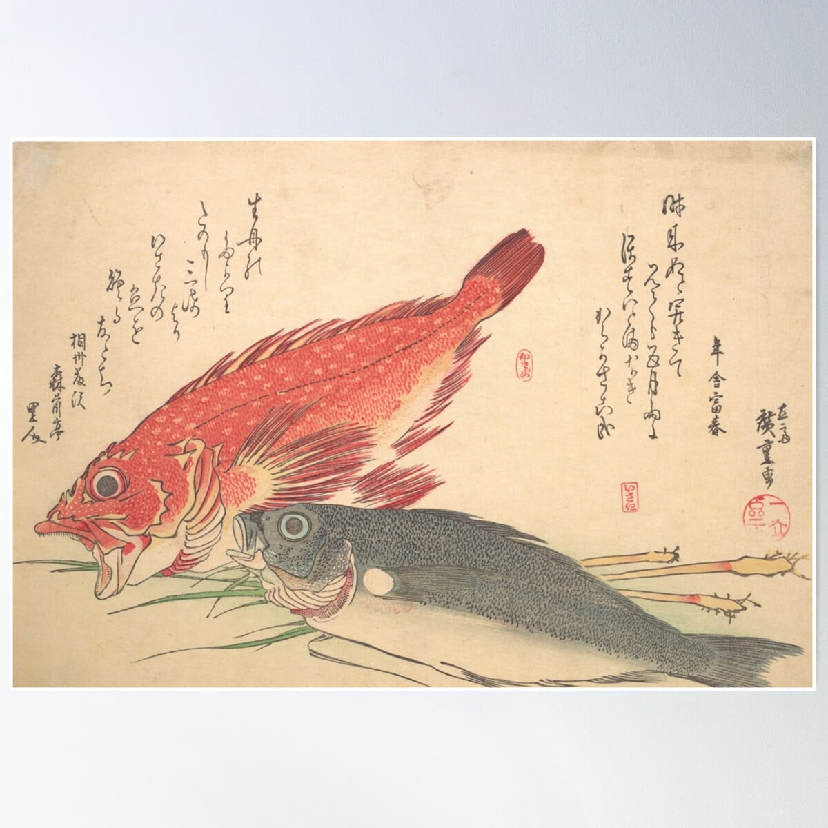 Isaki And Kasago Fish, From The Series Uozukushi (Every Variety ...