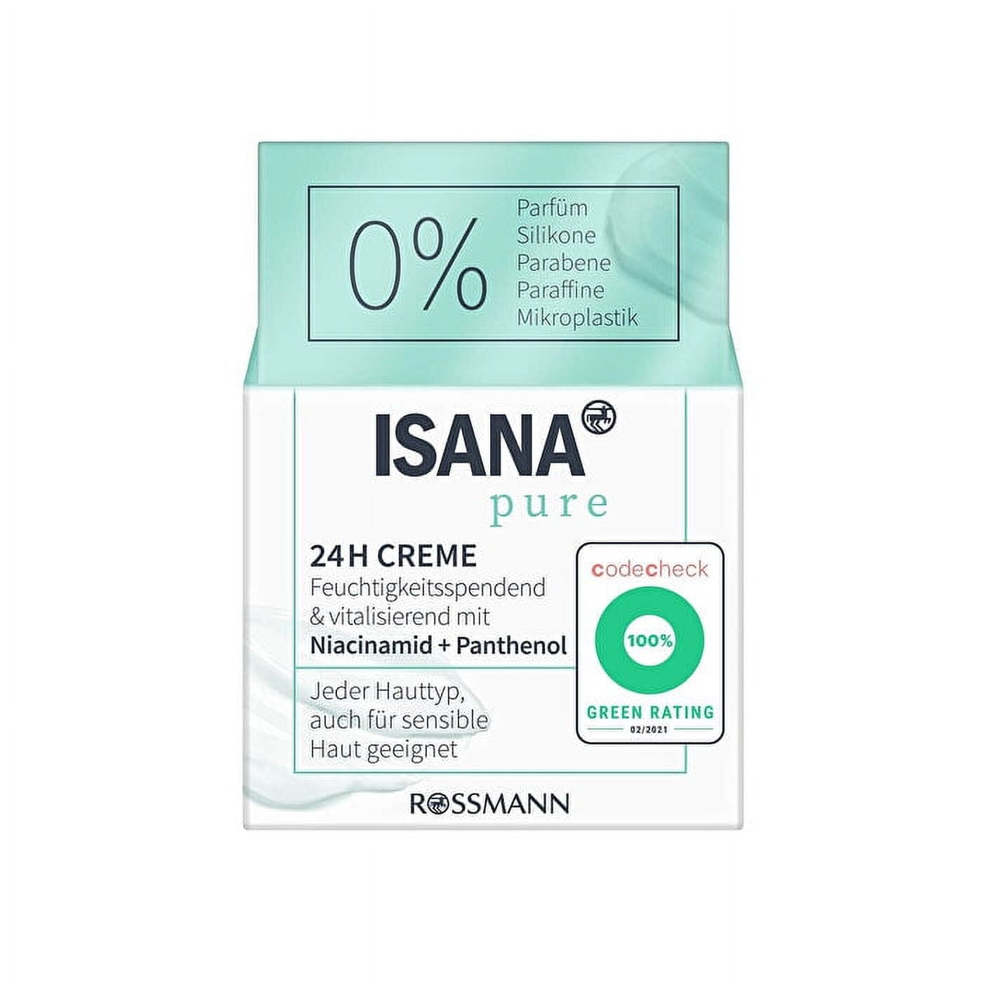 Isana Pure Moisturizing Cream 24H Niacinamide 50 ml - Walmart.com
