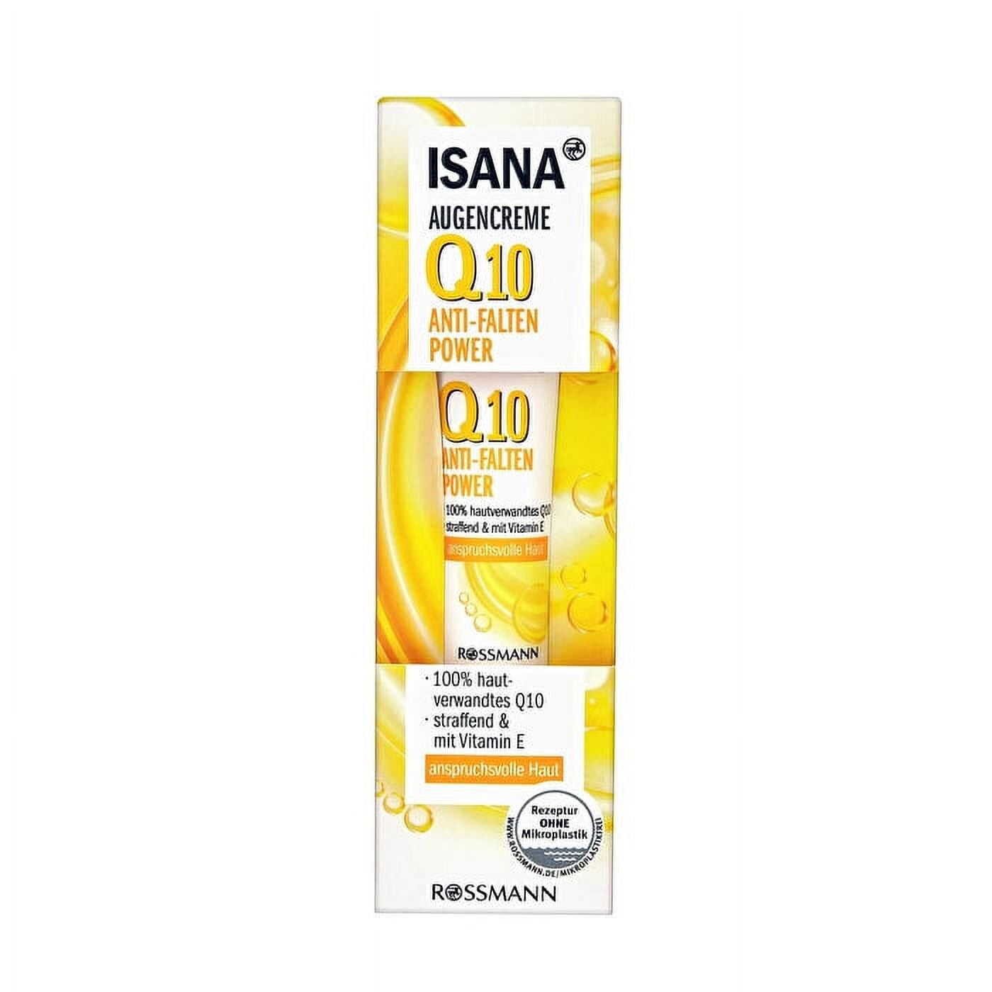 Isana Q10 Eye Contour Cream Anti Wrinkle 15 ml - Walmart.com