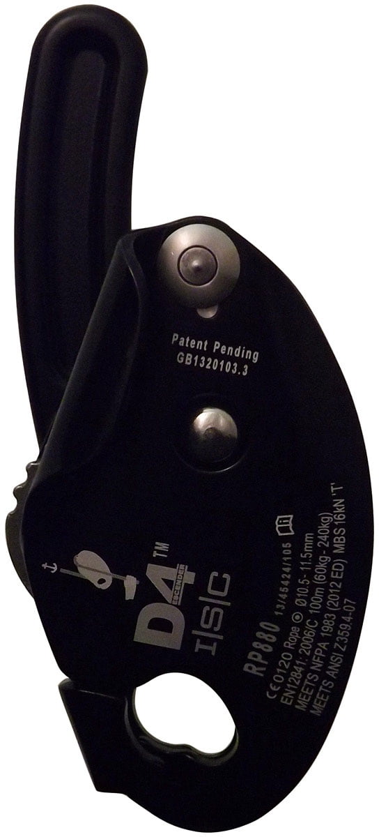 Isc D4 Work Rescue Descender - Industrial Descender for 10.5-11.5mm ...