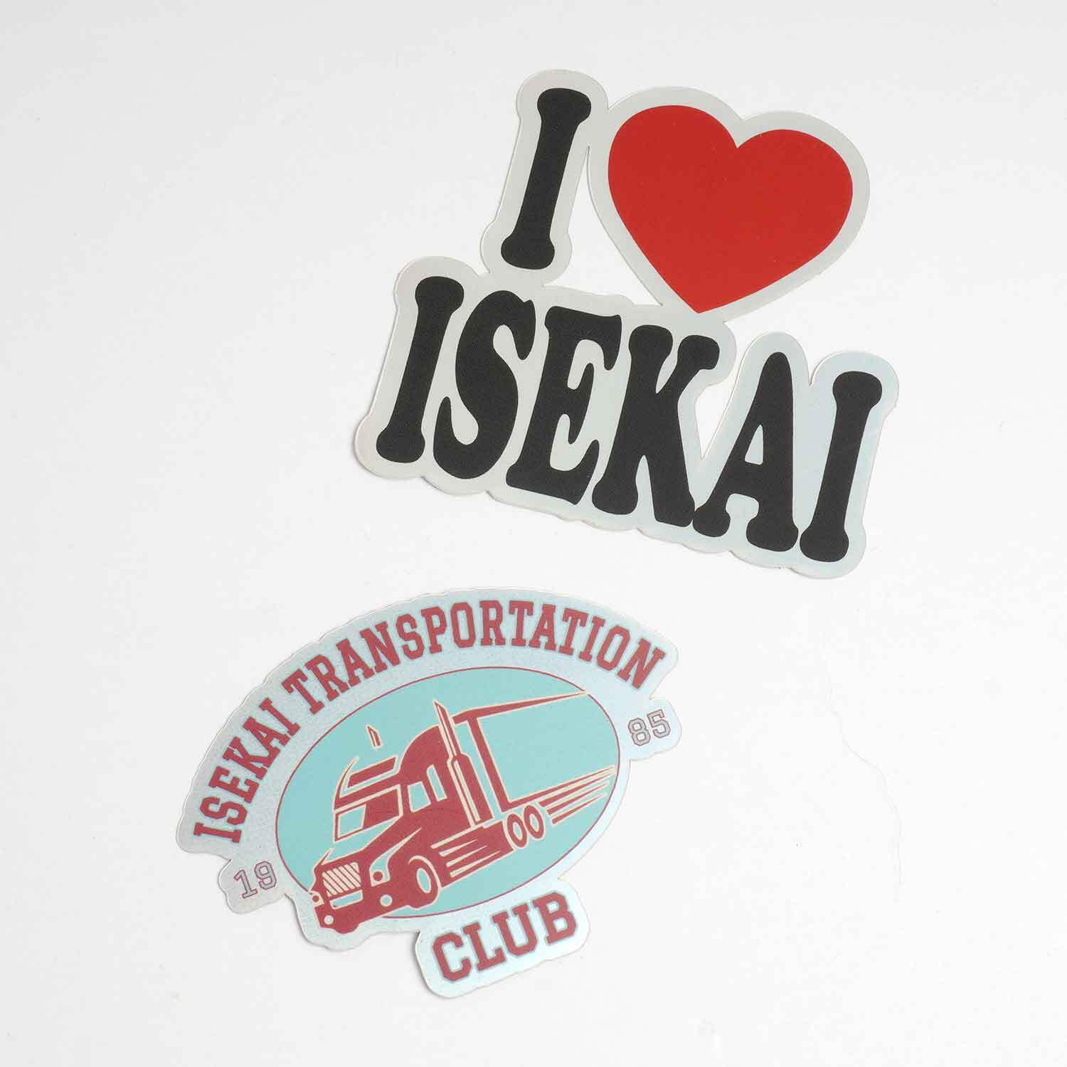 Isekai Anime Meme Funny Waterproof 2-Piece Holographic Die Cut Sticker ...