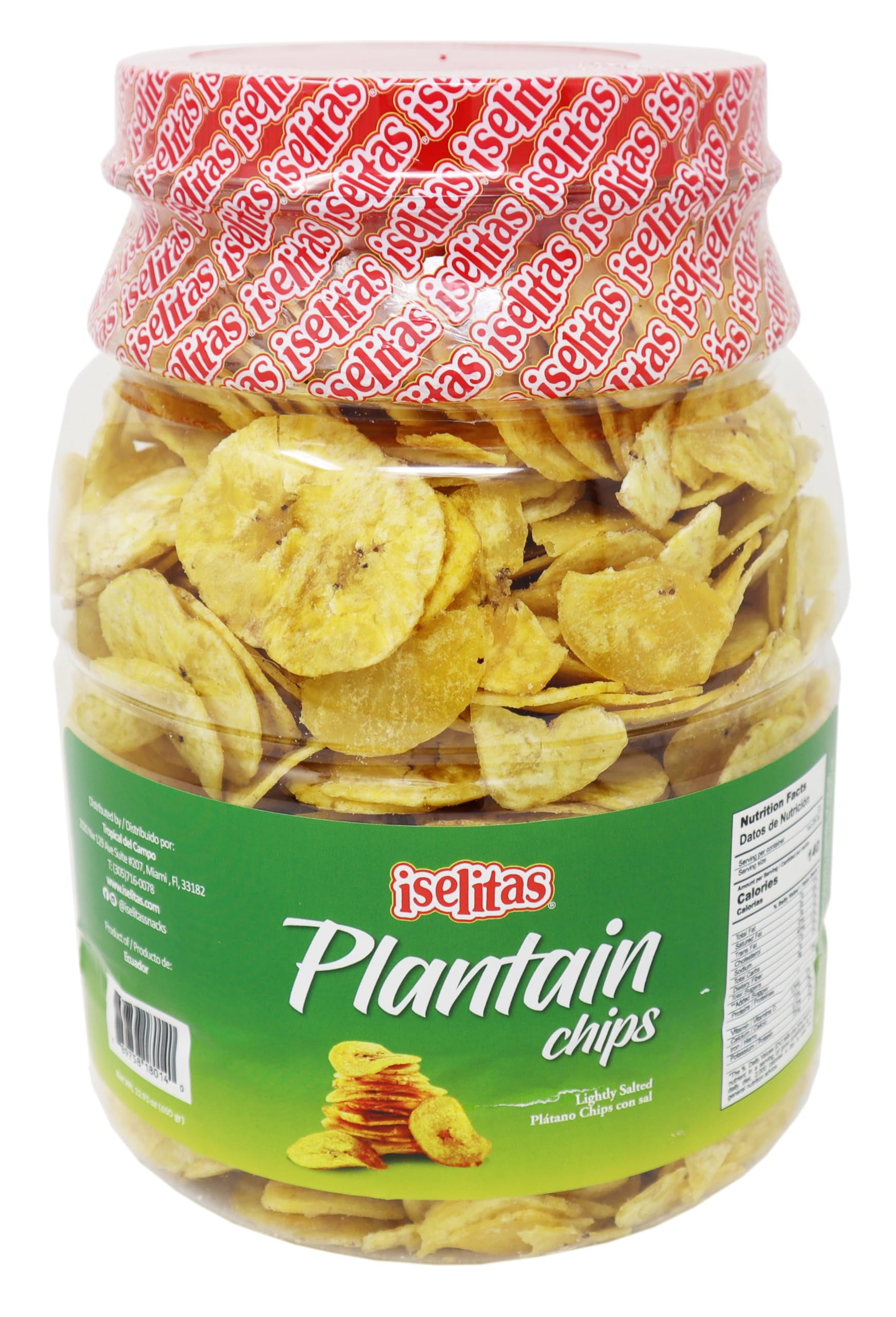 Iselitas Plantain Chips Lightly AIF4 Salted, Platano Chips con Sal. 22. ...