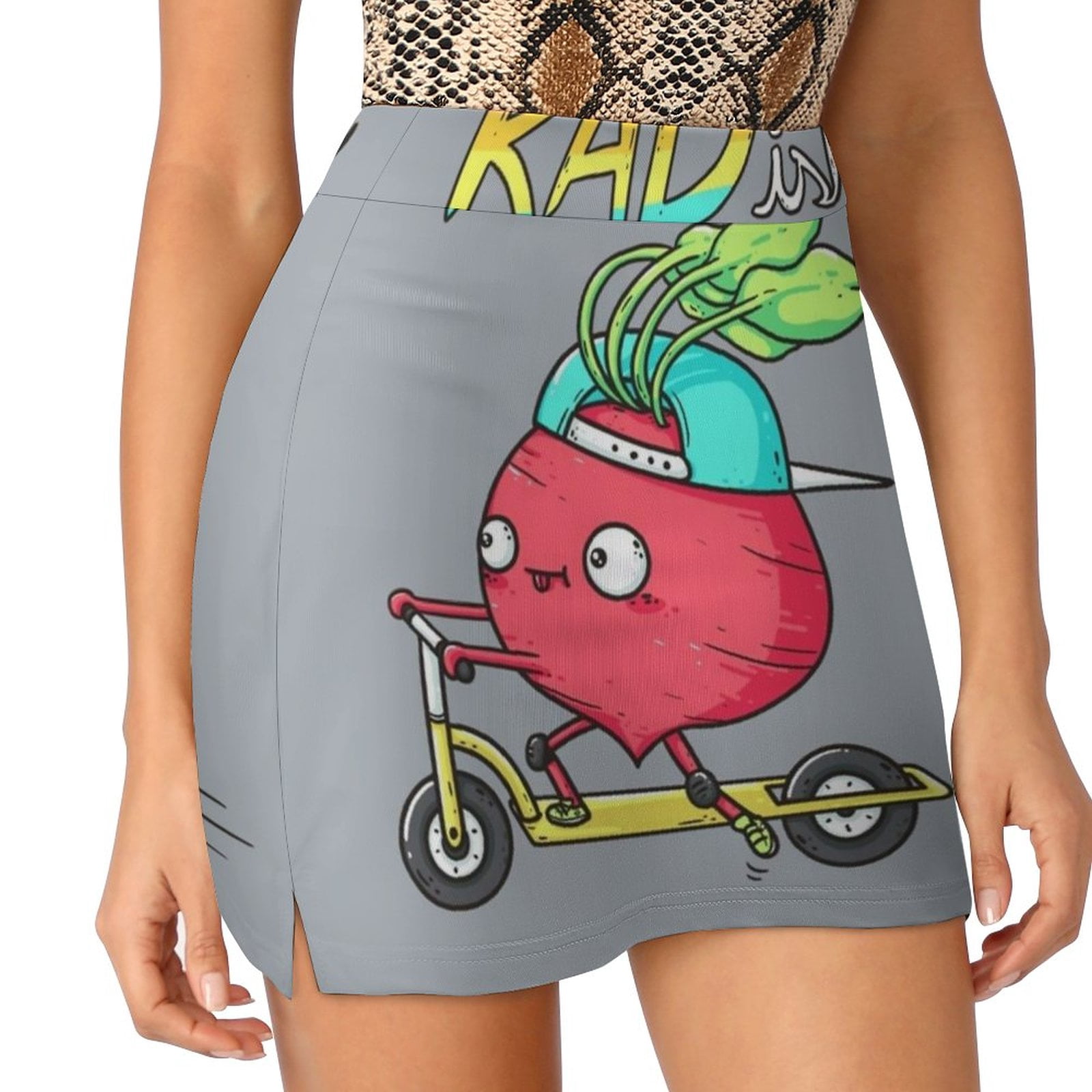 Ish Women's skirt With Pocket Vintage Skirt Printing A Line Skirts ...