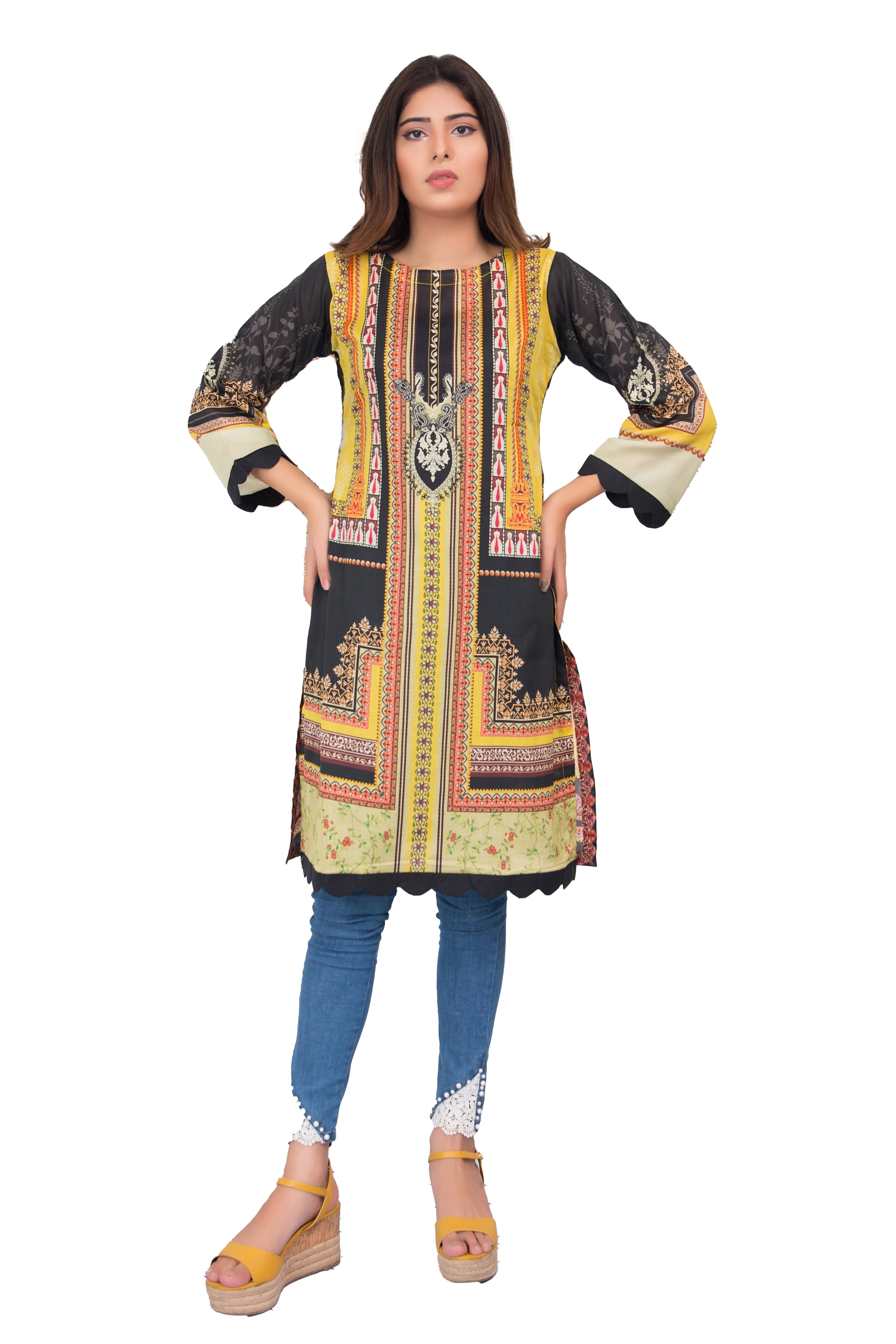 IshDeena Pakistani Kurtis for women Indian Style Cotton Tunics Womens ...