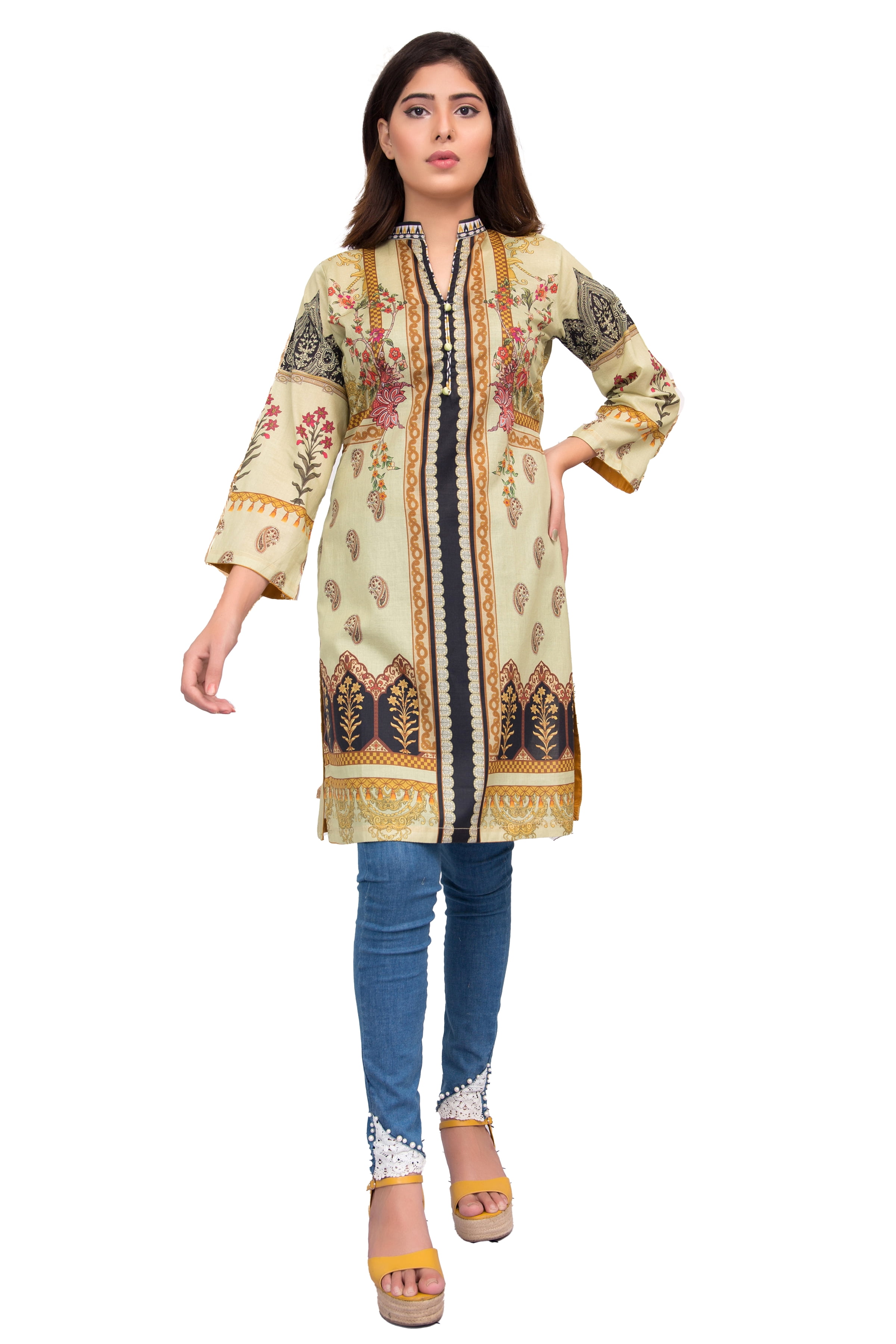 IshDeena Pakistani Kurtis for women Indian Style Cotton Tunics Womens ...