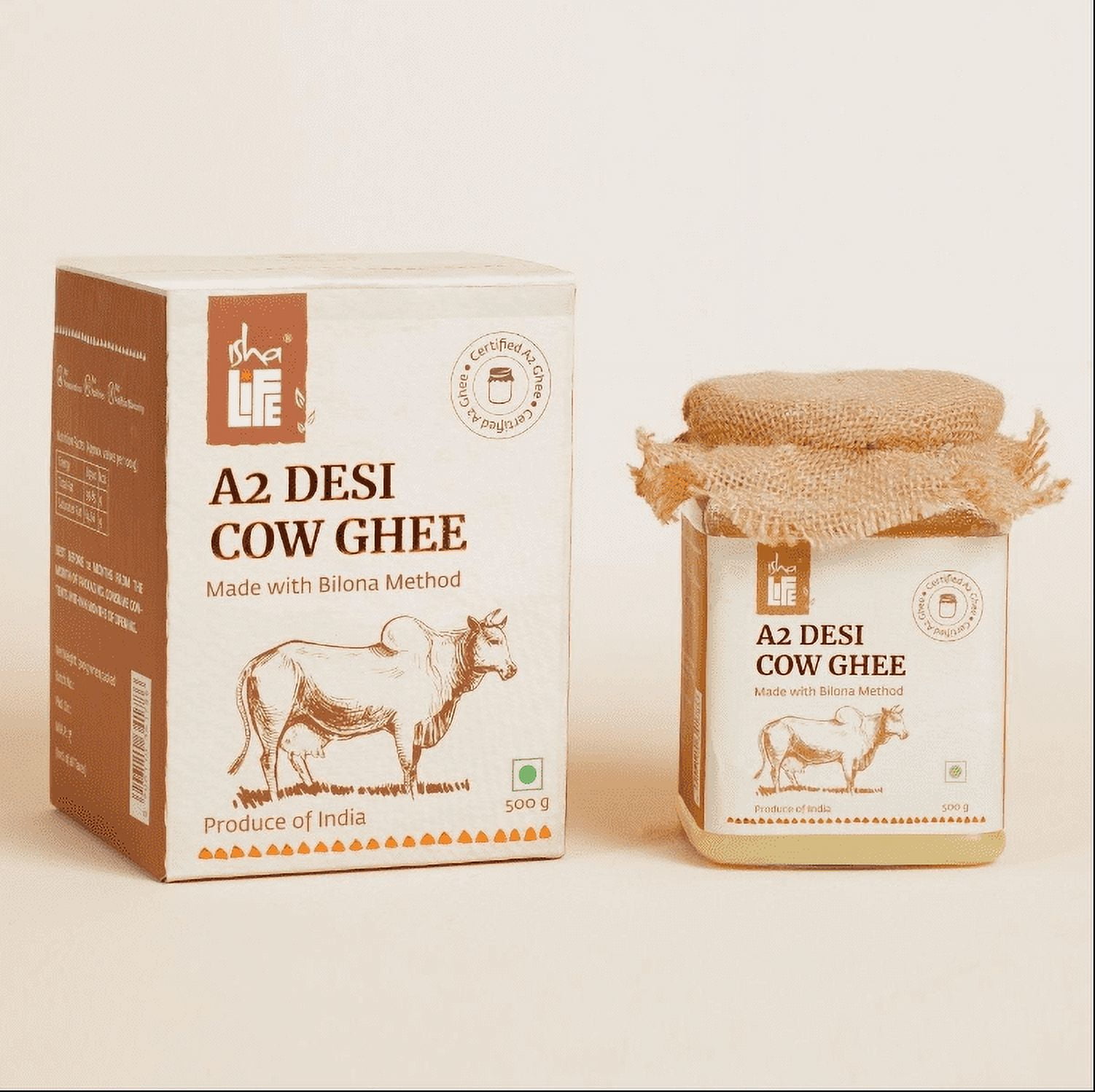 Isha Life Pure A2 Desi Cow Ghee - 500gm - Walmart.com