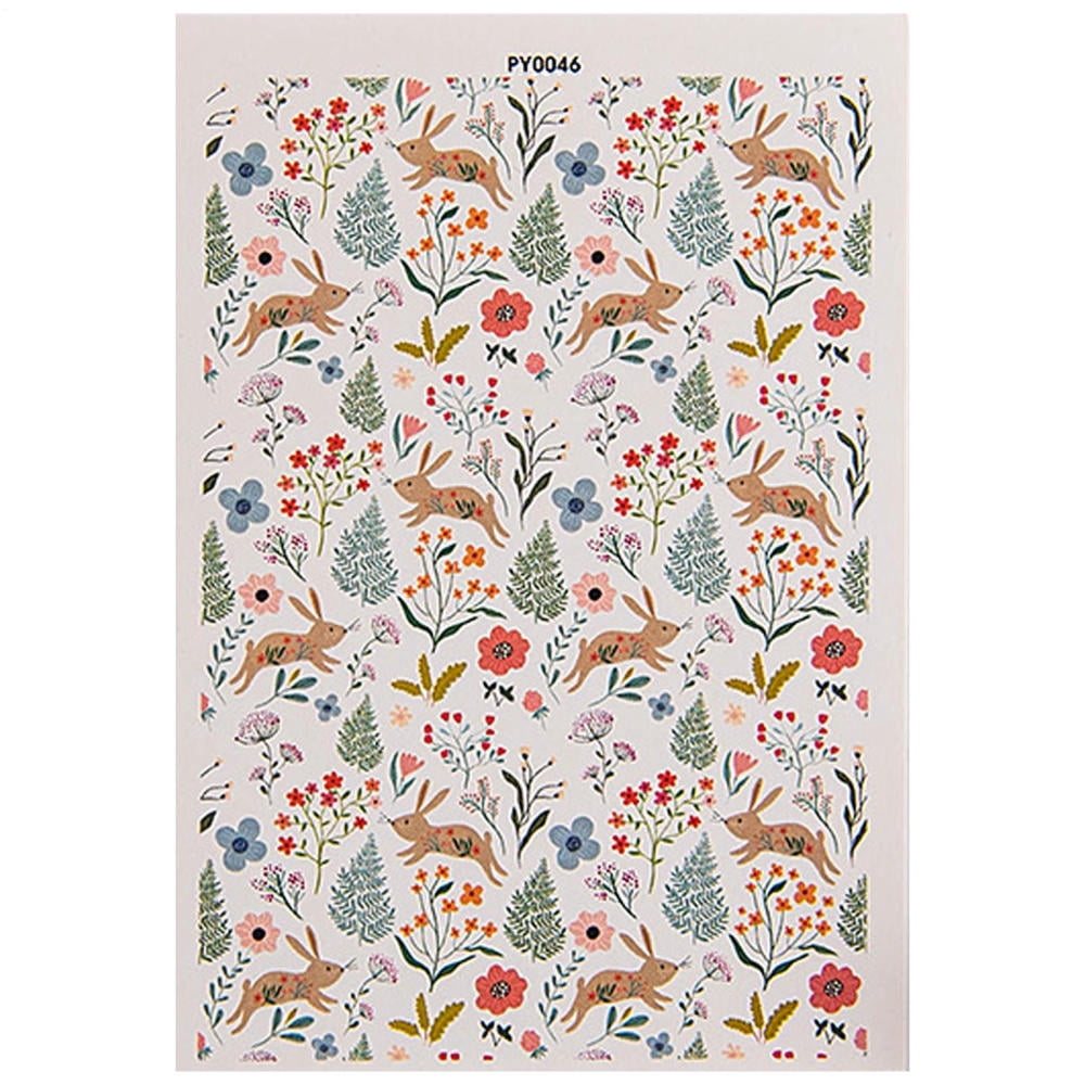 Ishine Clay Transfer Sheets Flower Pottery Clay Decals Rustic Handmade ...