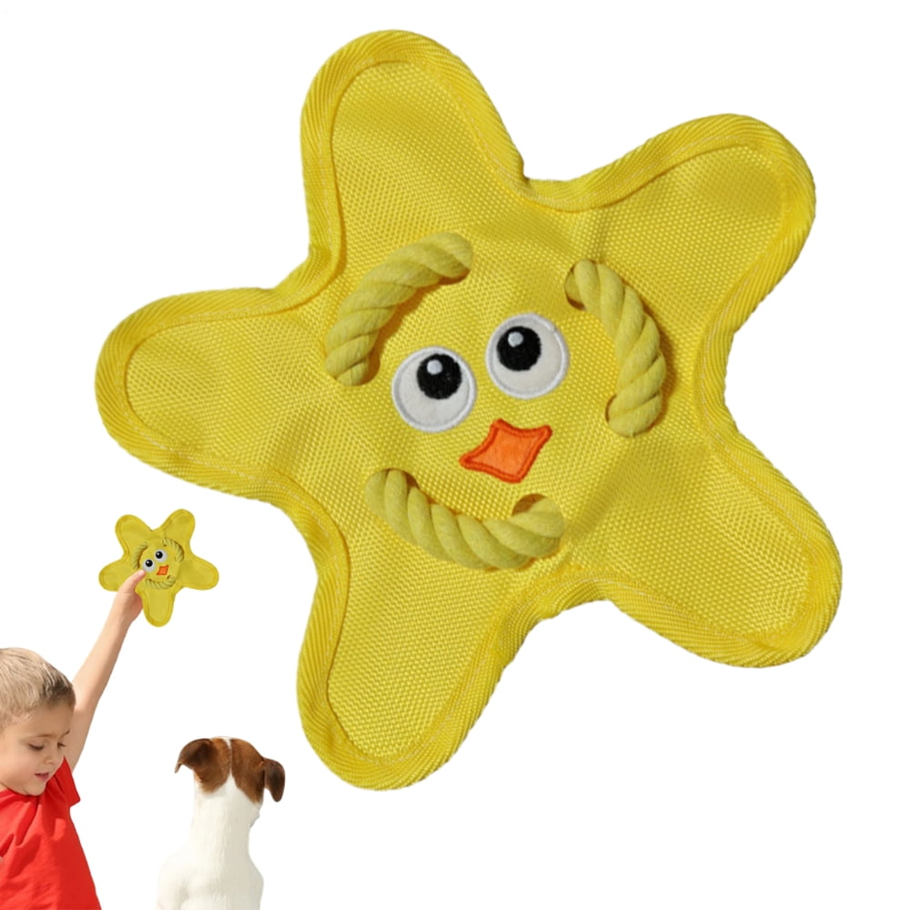 Ishine Dog Rope Throw Toy Small Puppy Squeak Chewing Toss Fetch Toy ...