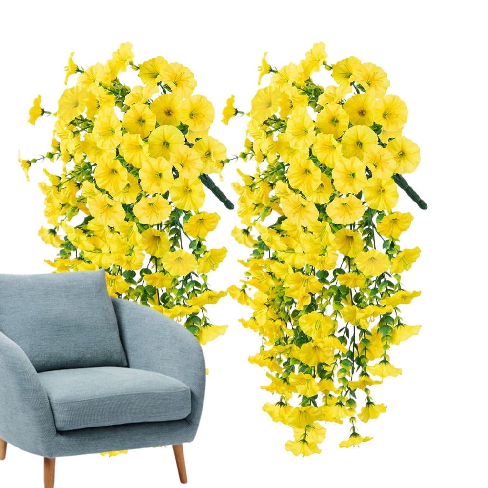 Ishine Faux Petunias 2X Faux Petunias Artificial Plants Simulated UV ...