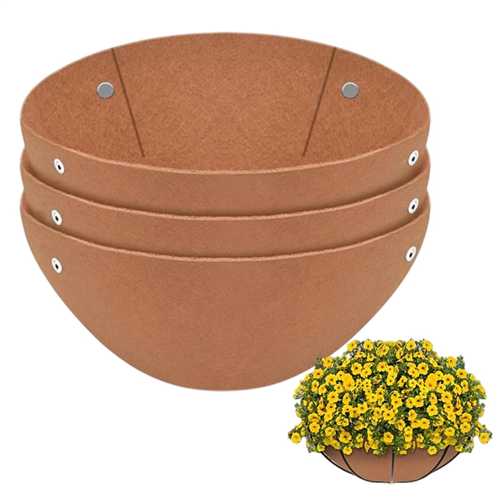 Ishine Felt Planter Liners Round Felt Liners for Dangling Basket Set of ...