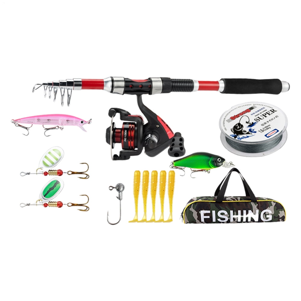 Ishine Fishing Rod and Reel Fishing Pole Kit Reel Bait Combo Tool Kit ...