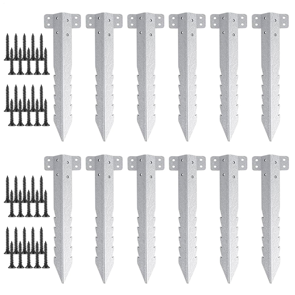 Ishine Gardening Stakes 10X Landscape Stakes Serrated Fence Post ...