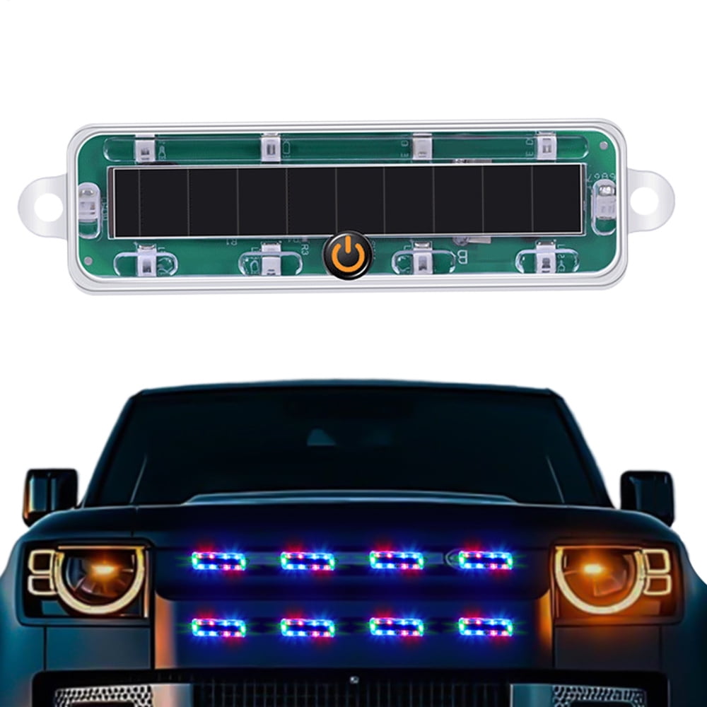 Ishine LED Strobe Lights for Trucks Solar Powered Car Strobe Light Anti ...