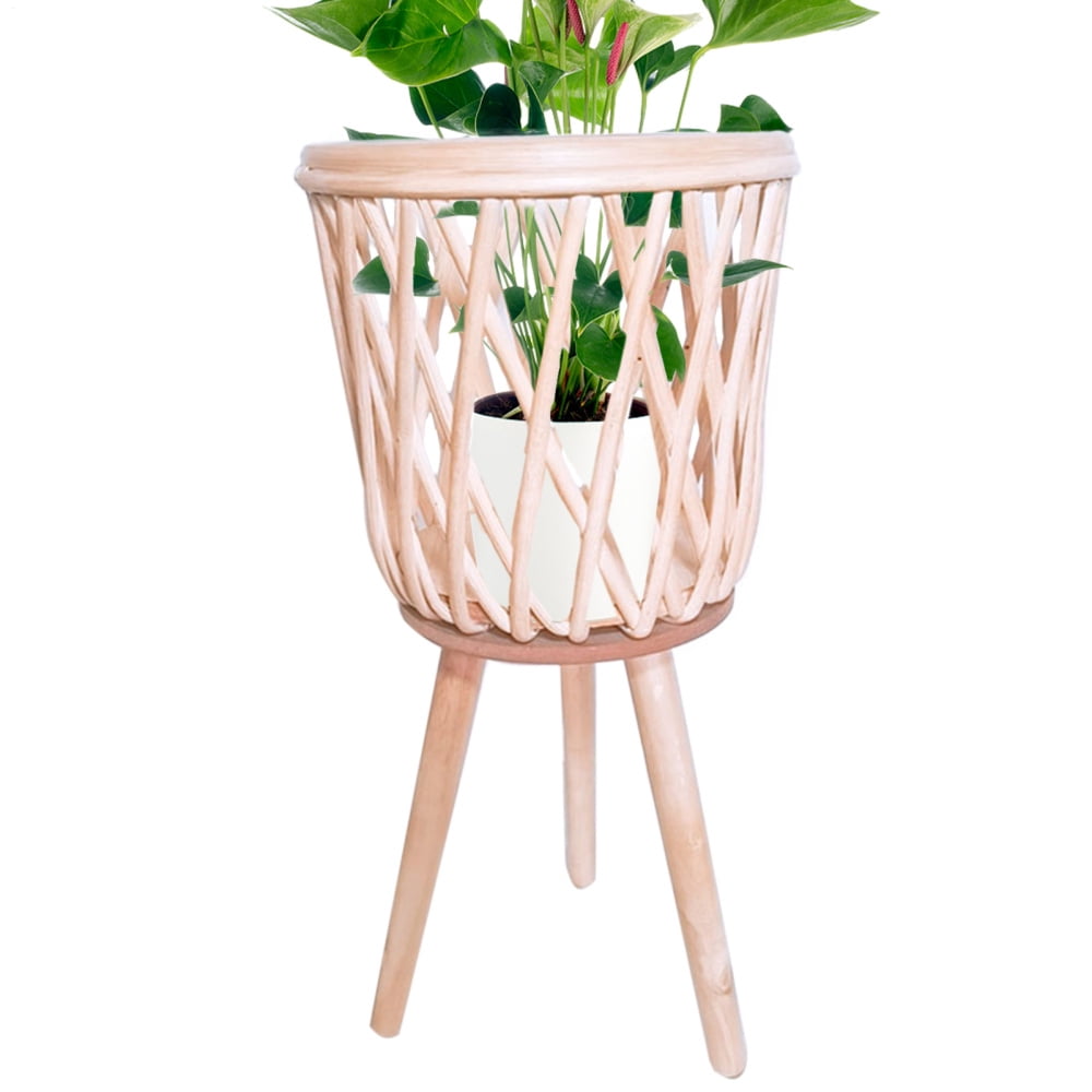 Ishine Plant Stand Rattan Plant Stand Indoor Planter Woven Decorative ...