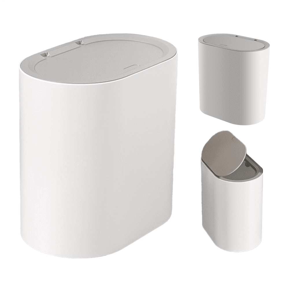 Ishine Push Top Trash Can Small Dog Proof Trash Bin with Lid Stylish ...