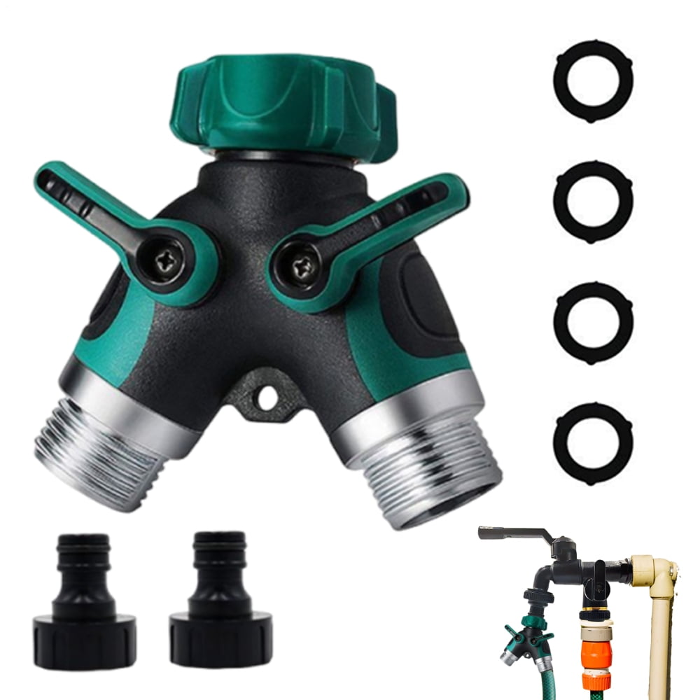 Ishine Water Hose Splitter 2 Way Connector Faucet Adapter Precision ...