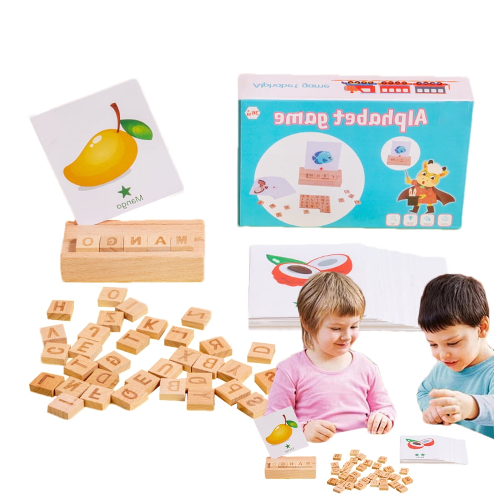 Ishine Word Spelling Blocks Word Spelling Game Family Learning Toy with ...