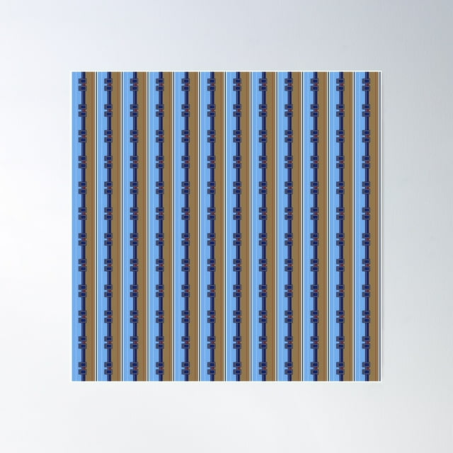 Ishtar Gate Pattern Poster Wall Art, Modern Wall Decor For Living Room ...