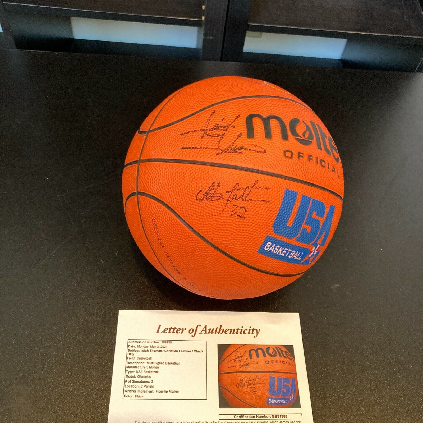 Isiah Thomas Chuck Daly Christian Laettner 1992 Dream Team Signed Basketball JSA - Walmart.com