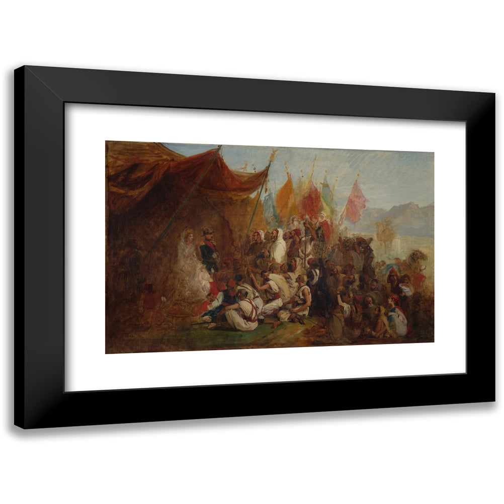 Isidore Pils 14x11 Black Modern Framed Museum Art Print Titled - Sketch for ‘Reception of ...