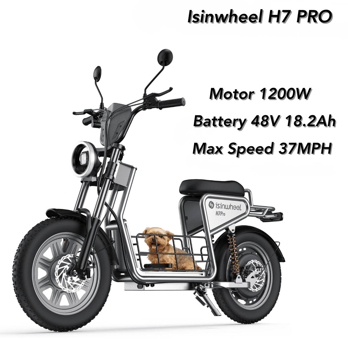 Isinwheel H7 Pro 1200W Electric Scooter for Adults with 38 mph Speed ...