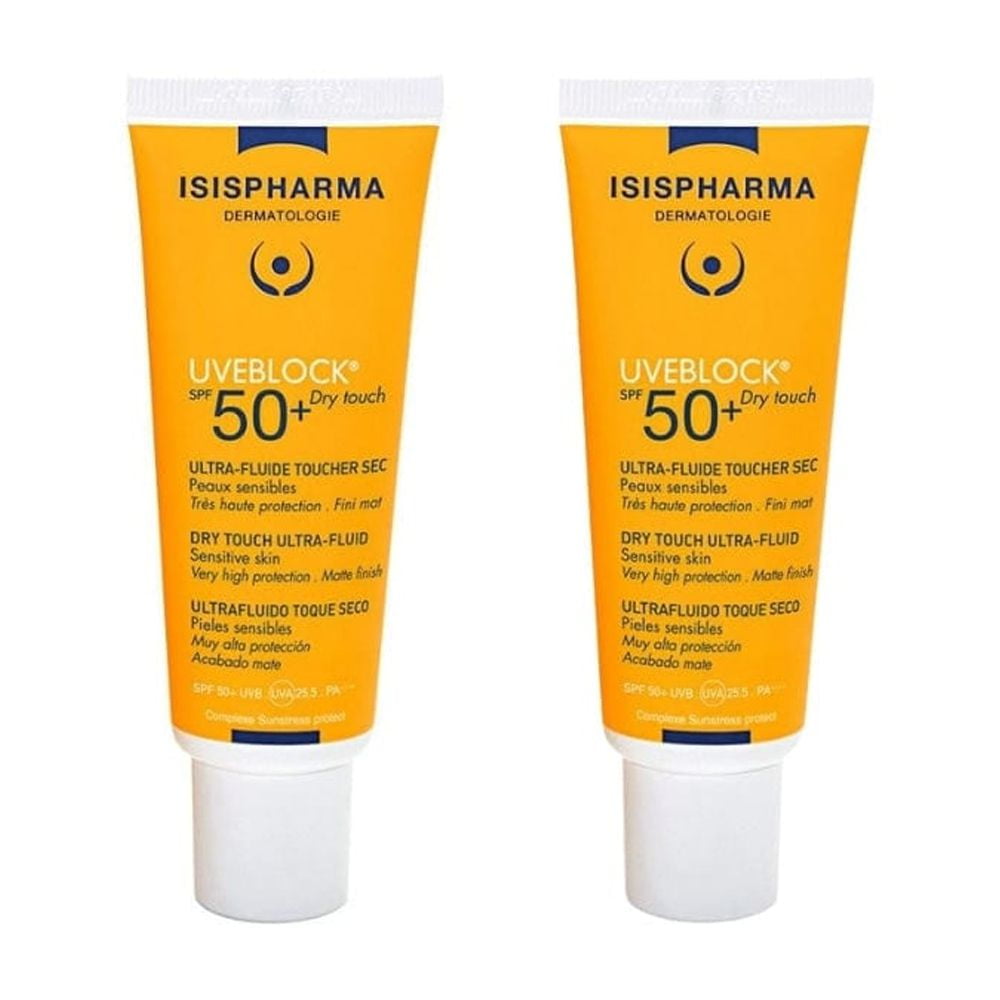 Isis Pharma Uveblock SPF 50+ Dry Touch Ultra Fluid 40 ml 2 Pack ...