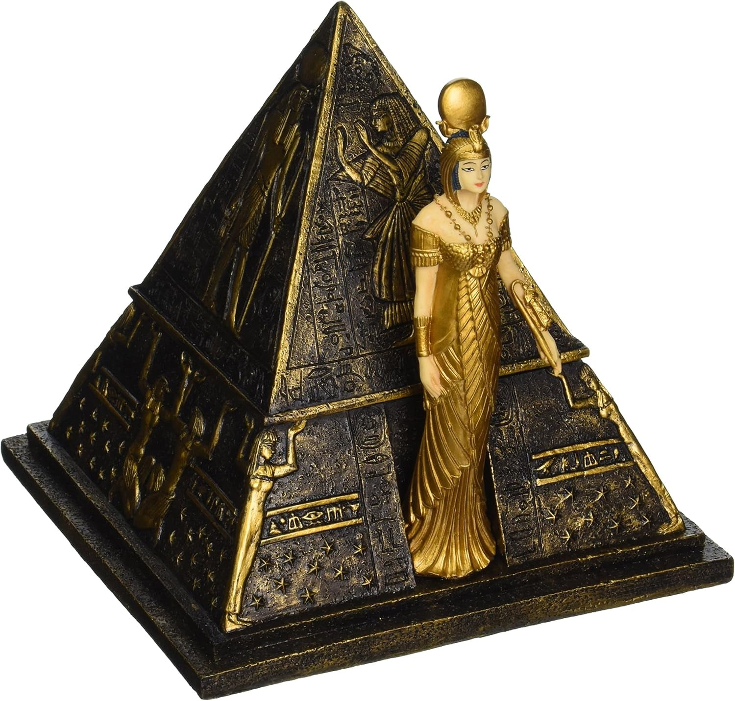 Isis Pyramid Treasure Jewelry Stash Box, Egyptian Woman Deity, 6 Inches ...