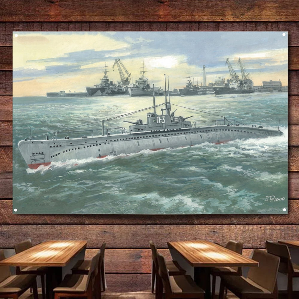 Iskra (Spark) Soviet Pravda-class Submarine Posters & Prints Tapestry ...
