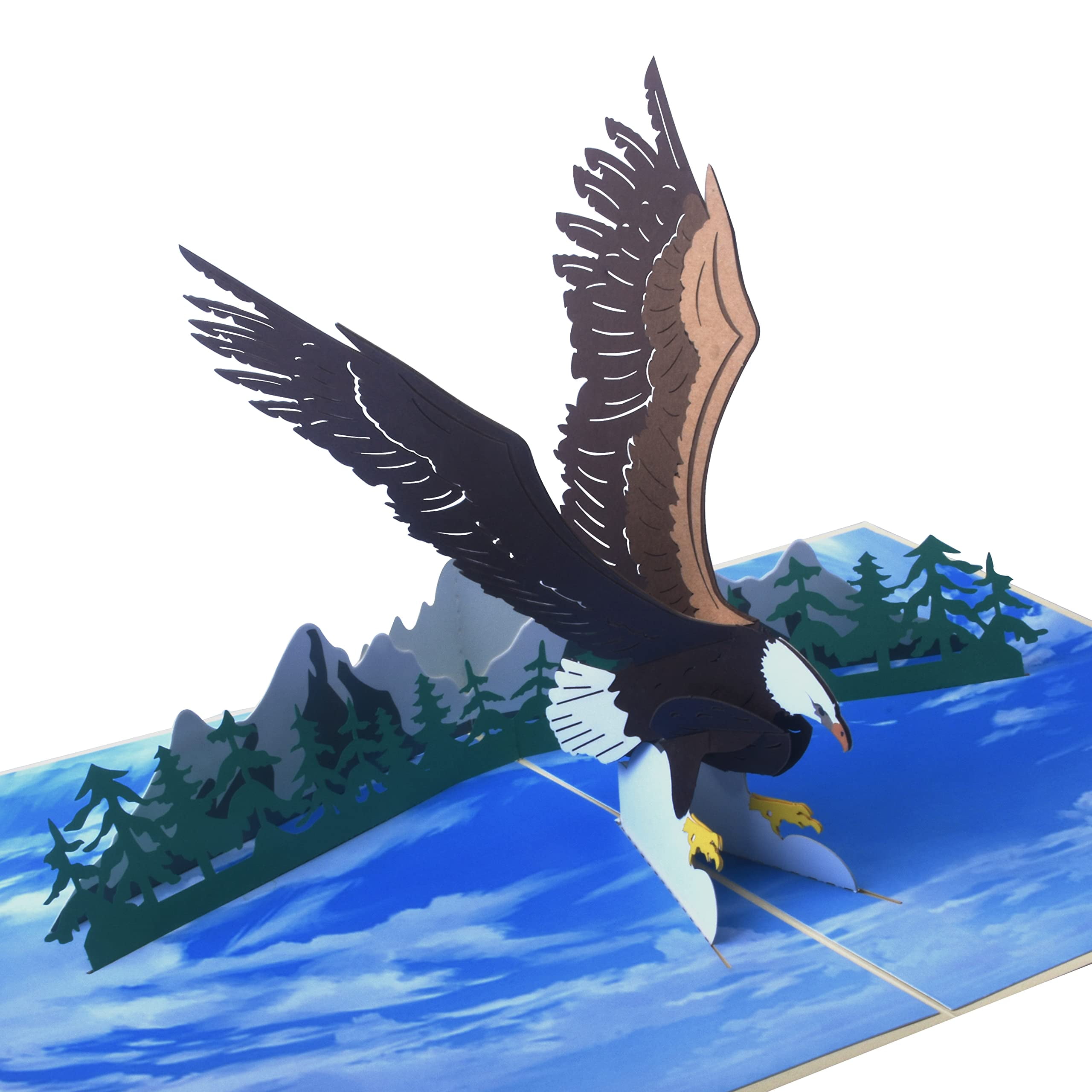 Iskueal Soaring free Eagle 3D Pop-Up Memorial Greeting Card,Father's ...