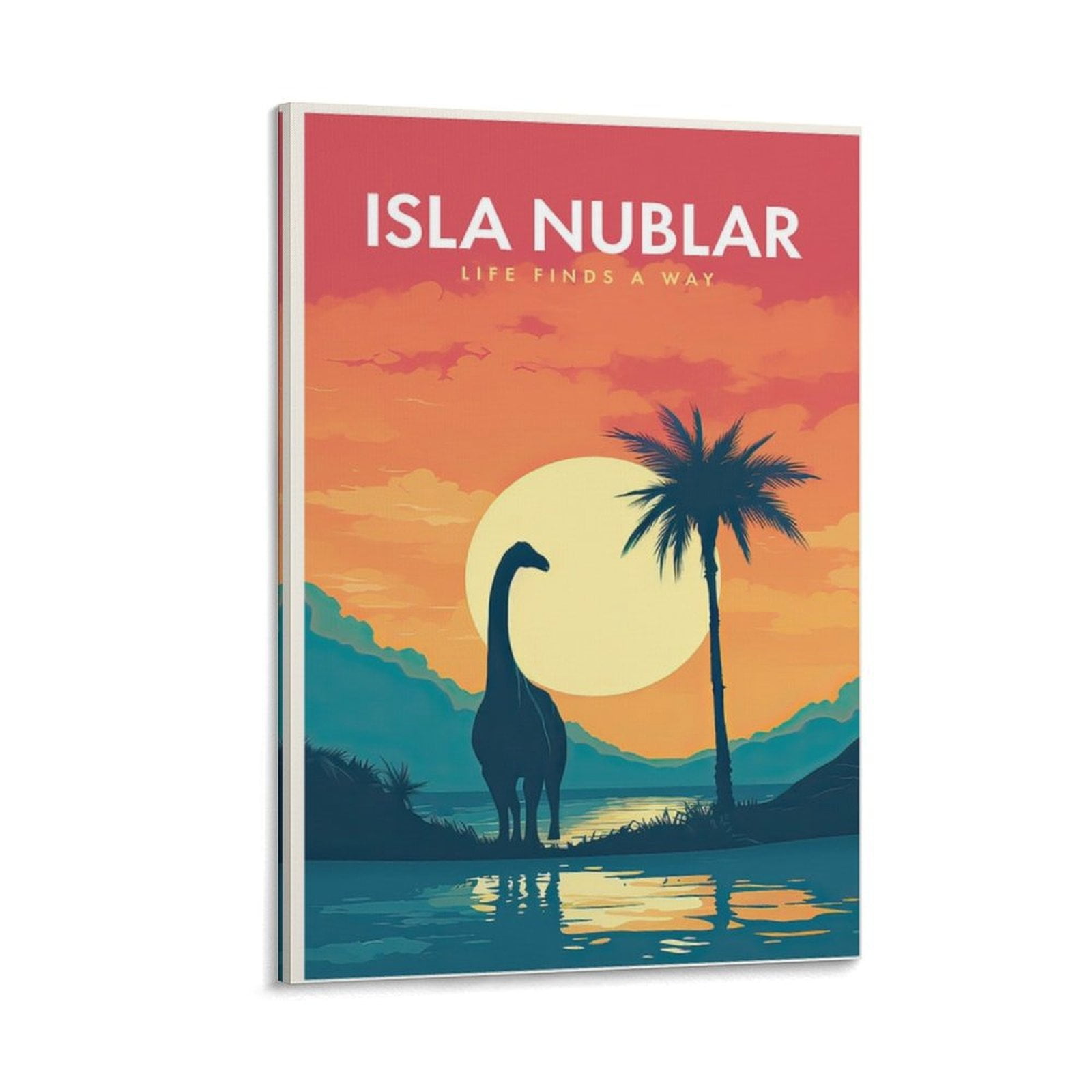 Isla Nublar Travel Poster, Jurassic Park Poster, Isla Nublar Travel Art, Midcentury Art ...