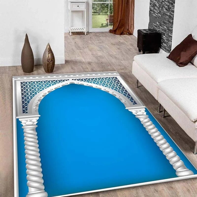 Islam Festival Prayer Carpet Muslim Kneeling Poly Mat Ramadan Kareem ...