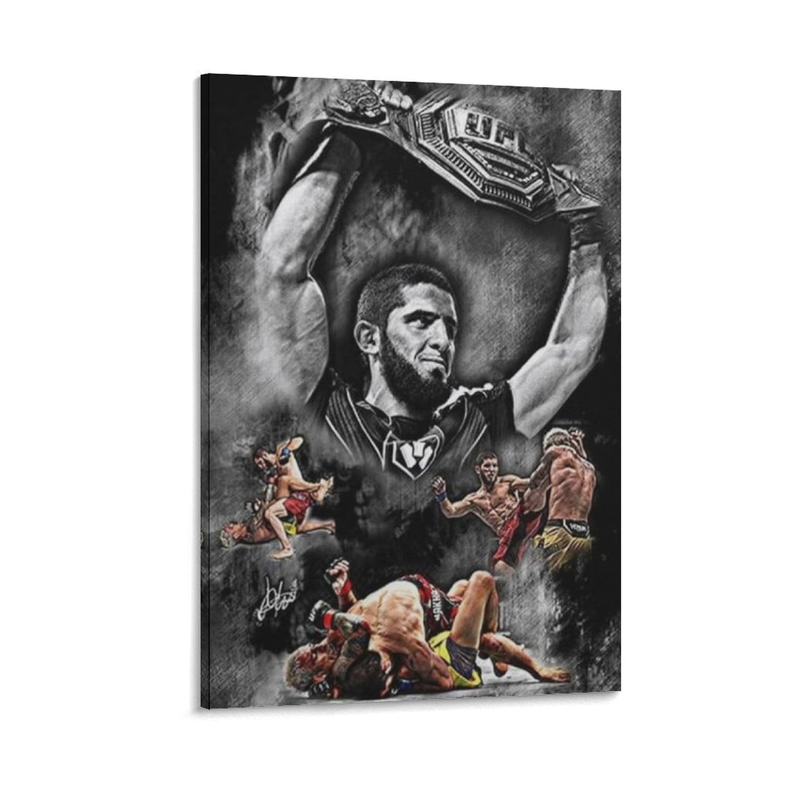 Islam Makhachev Canvas Poster Painting On Canvas Wall Art Poster Scroll ...