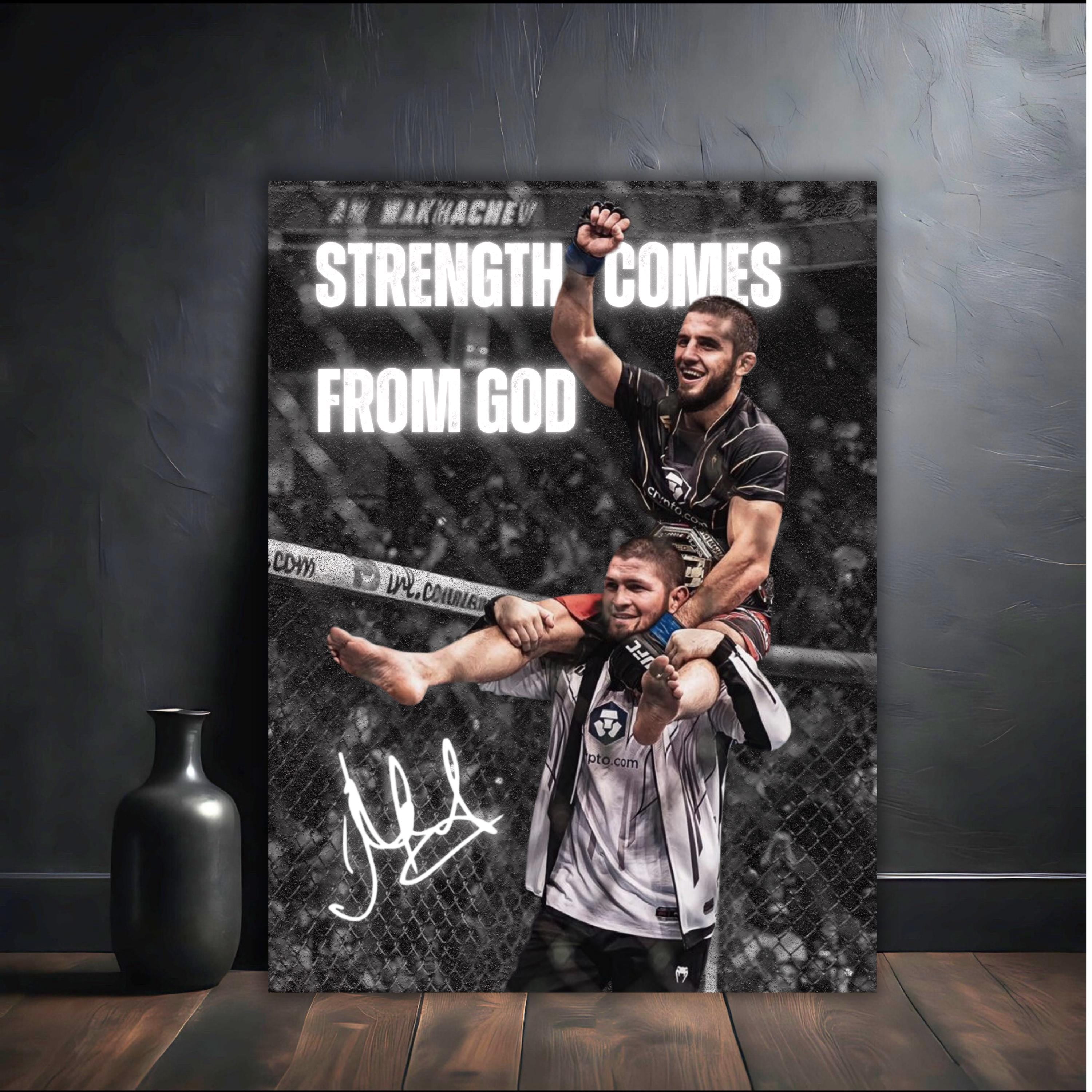 Islam Makhachev, Khabib Nurmagomedov, Man Cave Decor, Gift for Men, MMA ...