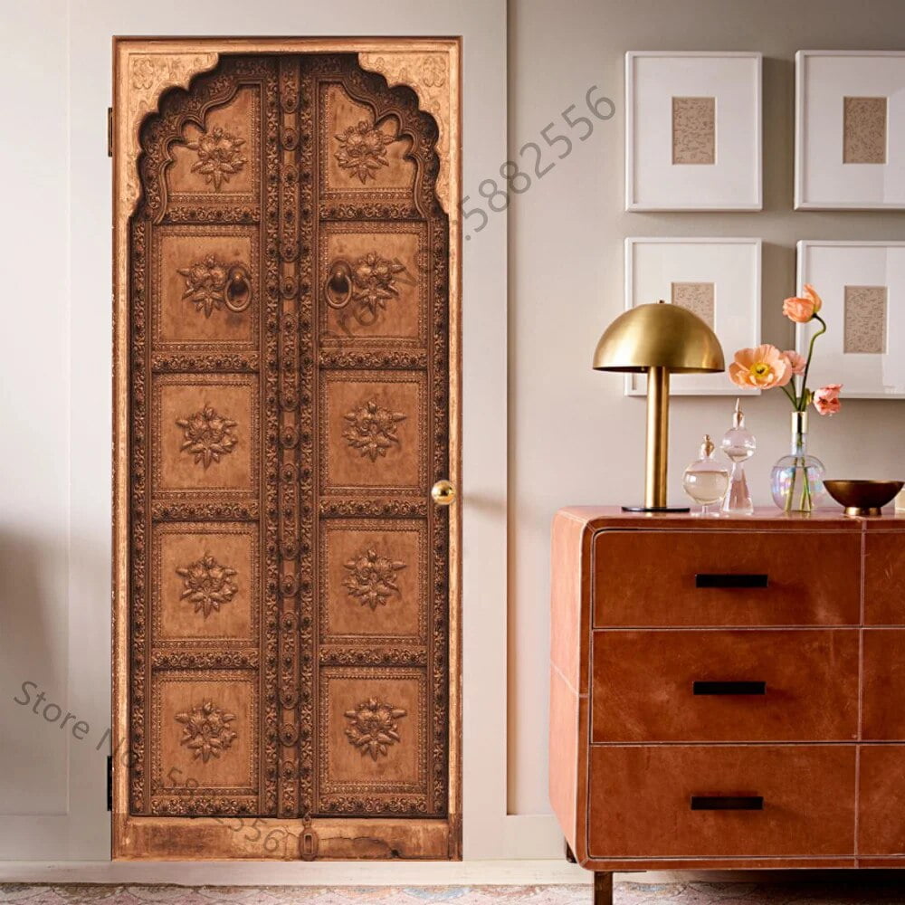 Islam Style Muslim Door Sticker Adhesive Religous Retro Door Arch ...