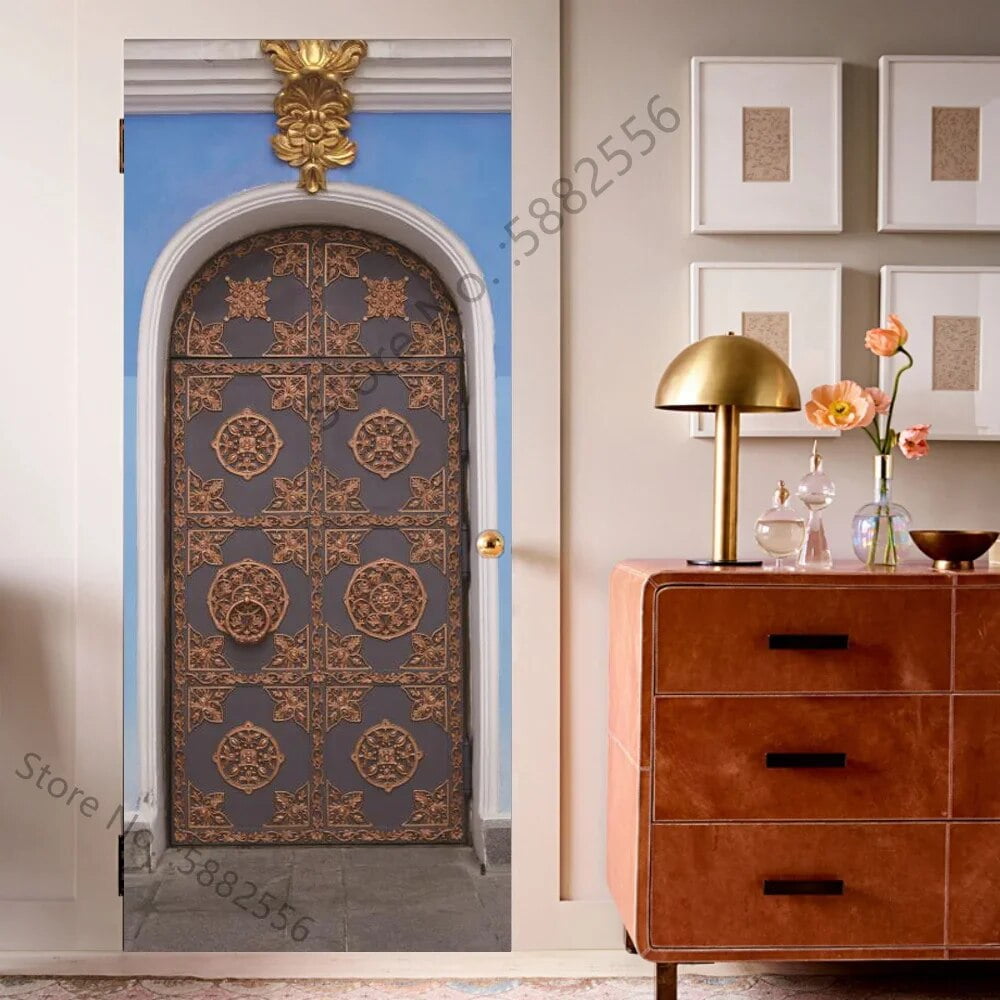Islam Style Muslim Door Sticker Adhesive Religous Retro Door Arch ...