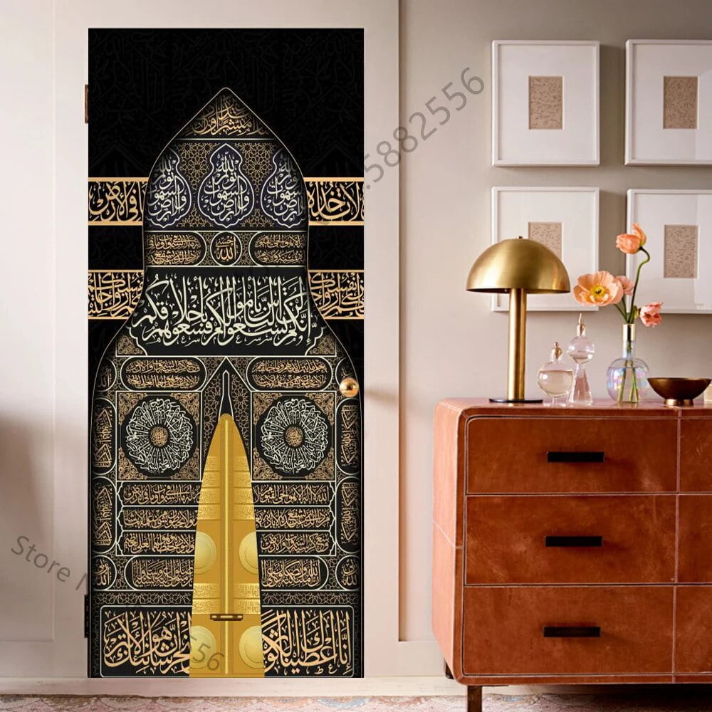 Islam Style Muslim Door Sticker Adhesive Religous Retro Door Arch ...