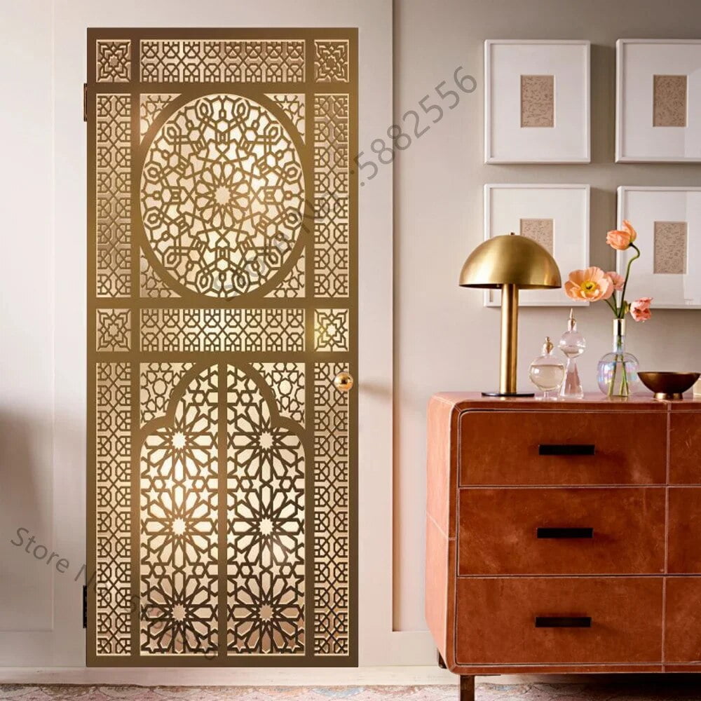 Islam Style Muslim Door Sticker Adhesive Religous Wall Mural Arch ...