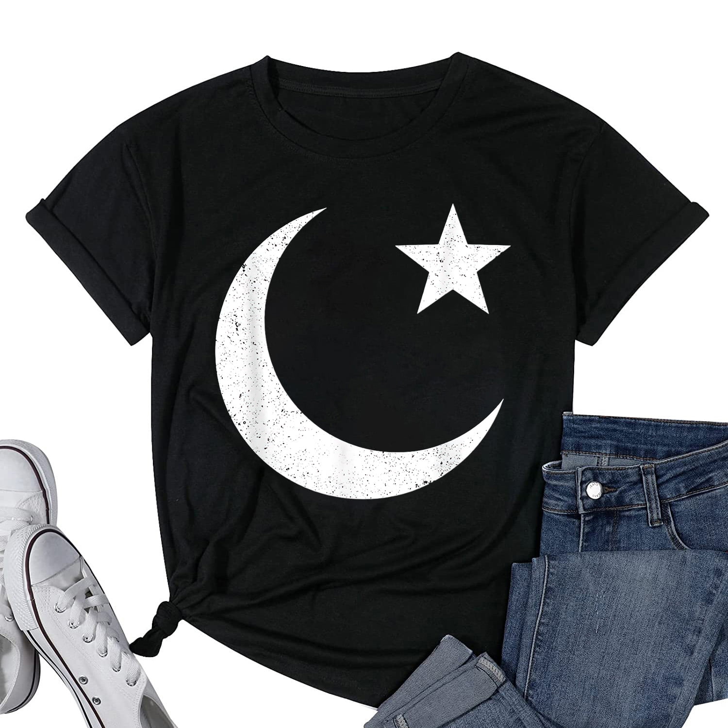 Islam Symbol Cool Islamic Muslim Sign Women T-Shirt Black Large ...