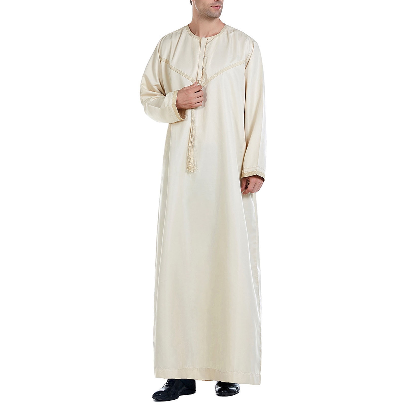 Islami Ethnic Clothes Men's Muslim Clothes Color blocking button-down ...