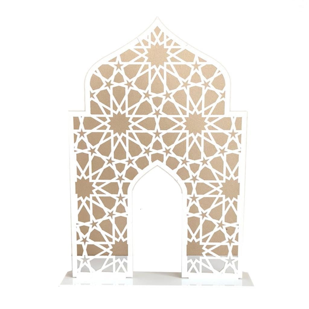 Islamic Acrylic Bookshelf Art Festive Ornament Acrylic Mosque Shape ...