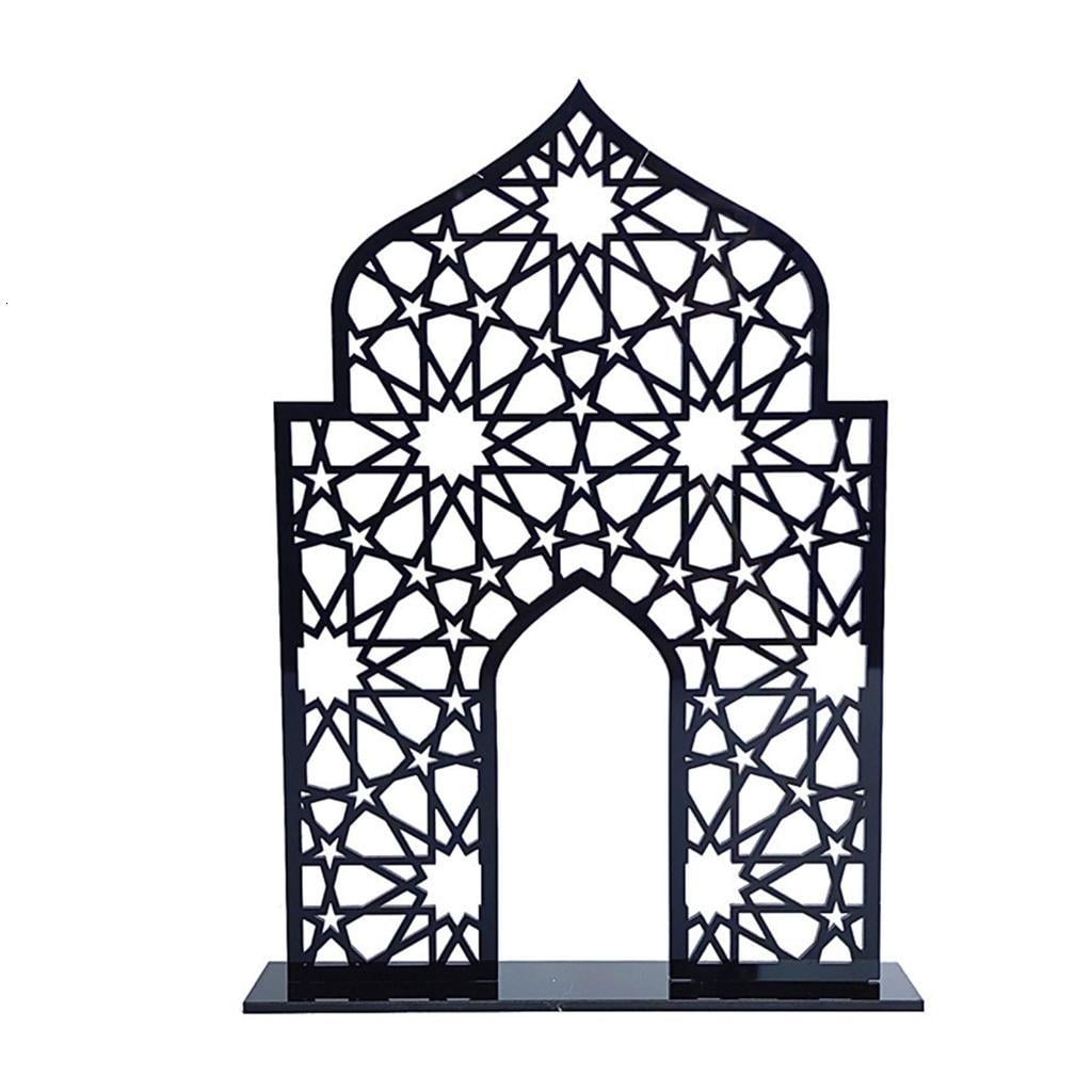 Islamic Acrylic Bookshelf Art Festive Ornament Acrylic Mosque Shape ...
