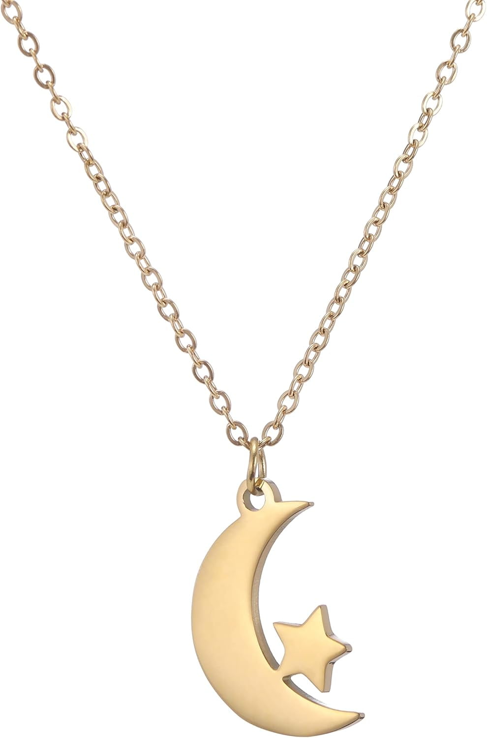 Islamic Crescent Symbol Necklace for Women Crescent Moon Star Pendant ...