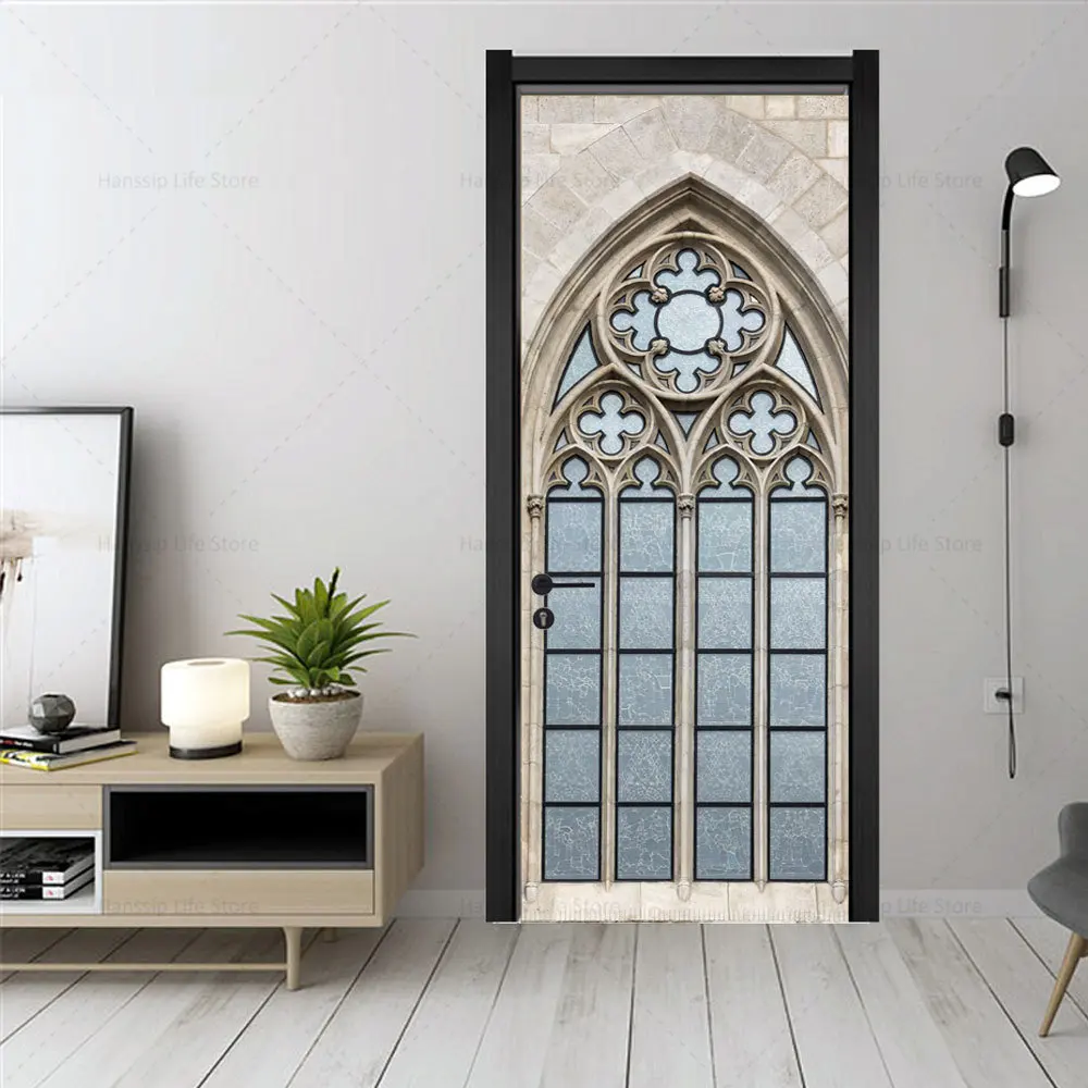 Islamic Design Lantern Ornament Door Mural Sticker Removable PVC Muslim ...