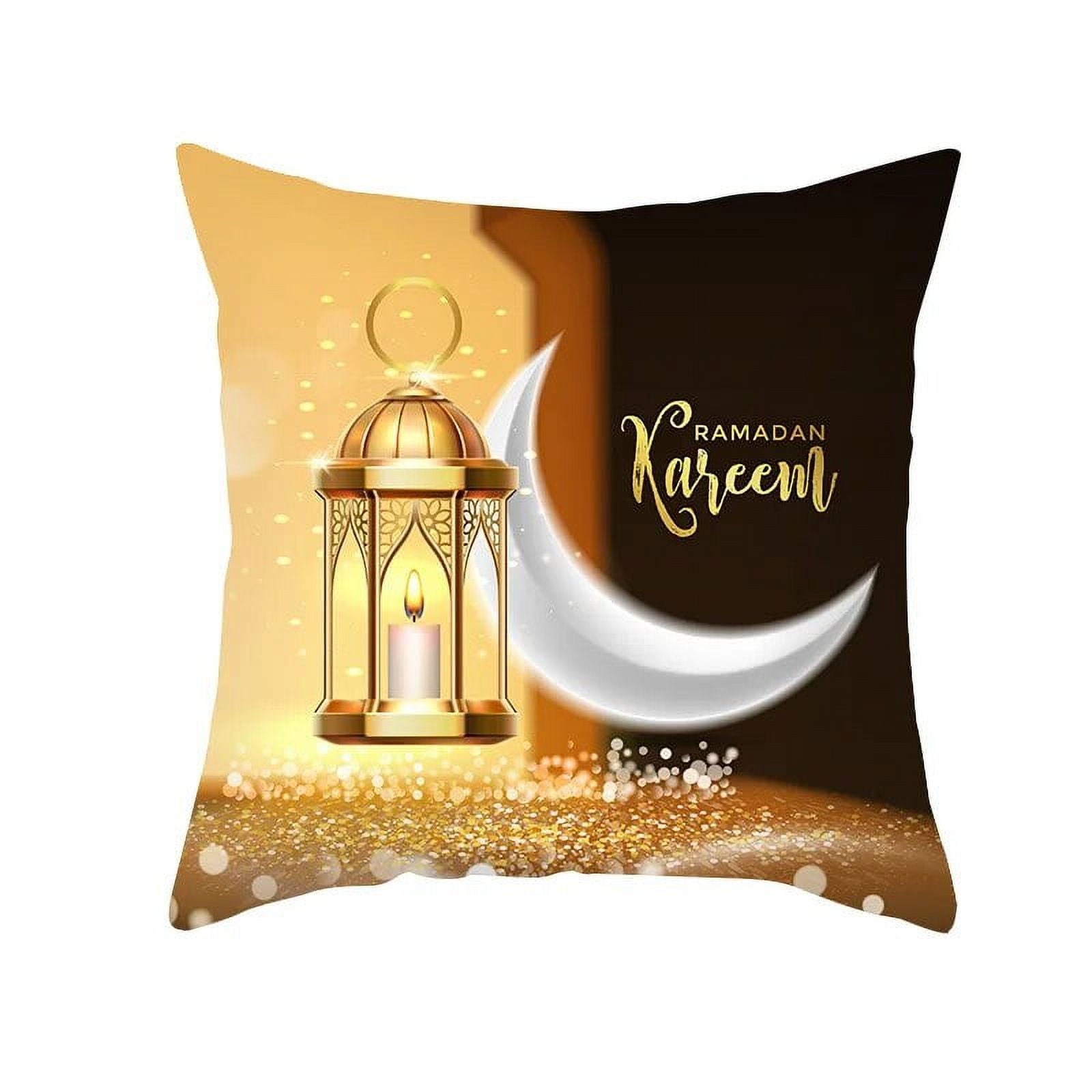 Islamic Eid Mubarak Decorations For Home Moon Cushion Cover Ramadan ...