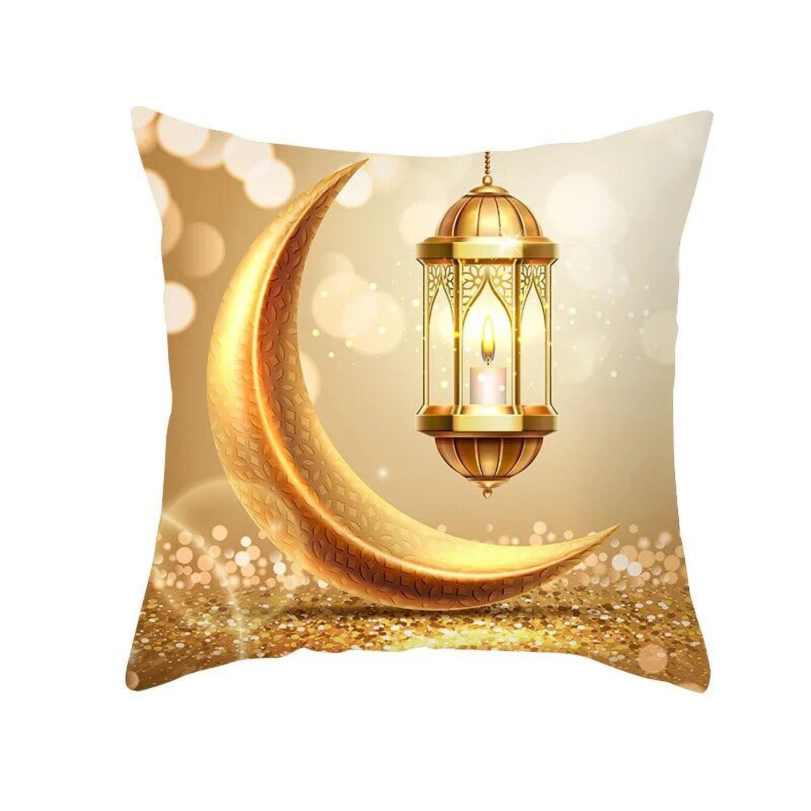 Islamic Eid Mubarak Decorations For Home Moon Cushion Cover Ramadan ...