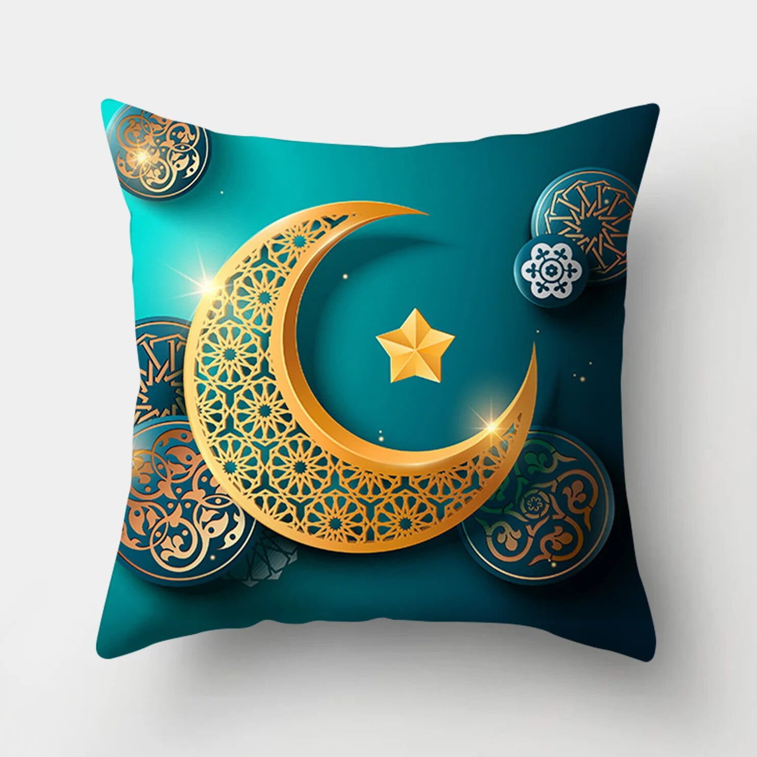 Islamic Eid Mubarak Decorations For Home Moon Cushion Cover Ramadan ...