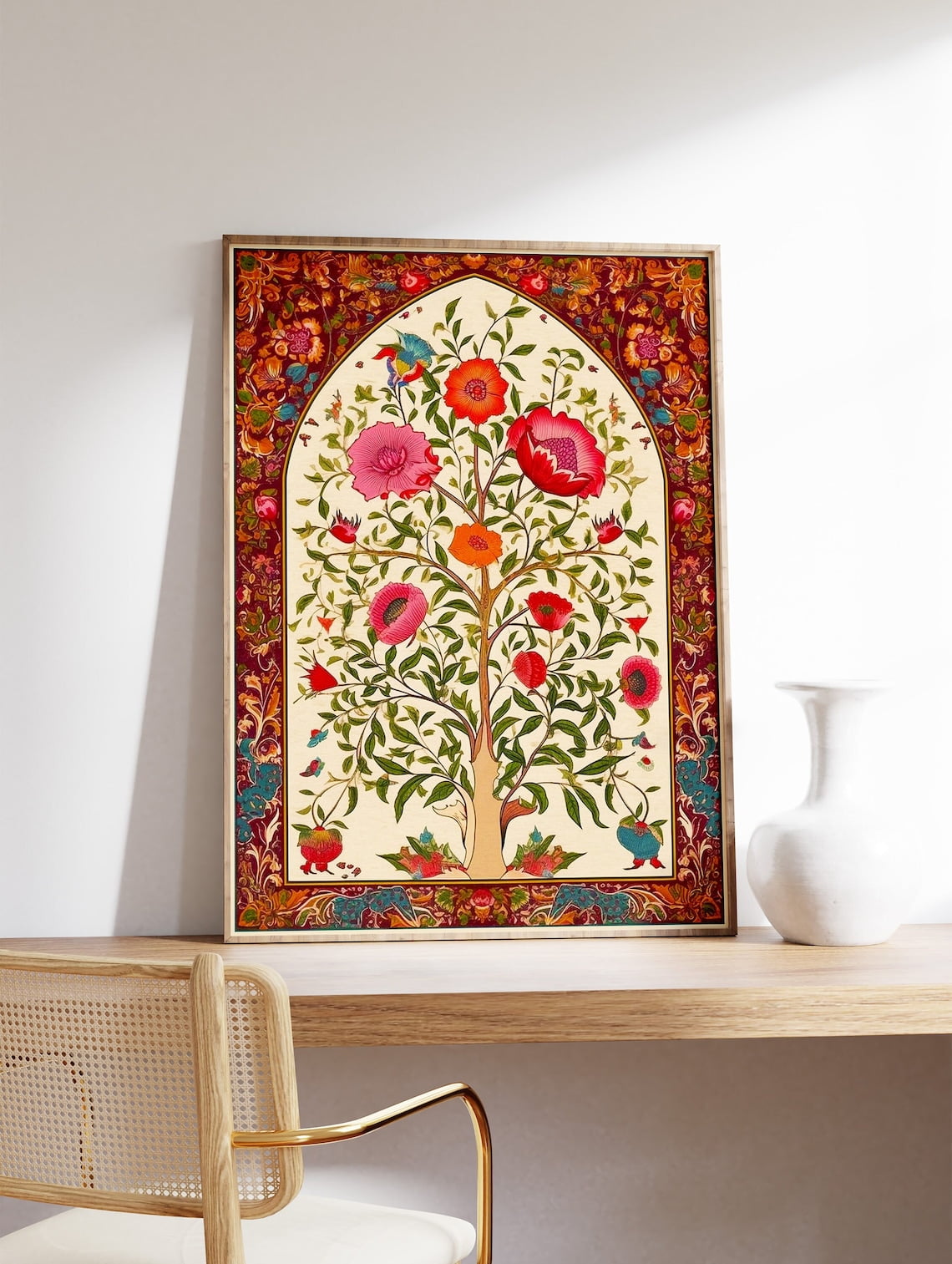 Islamic Floral Art Poster, Traditional Islamic Pattern Print, Islamic ...